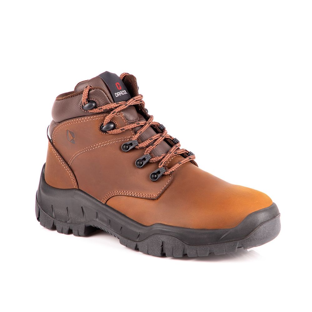 Botina Cad Sem Bico Bid Couro Vaqueta Bracol Horizon Marrom 40123268 ...