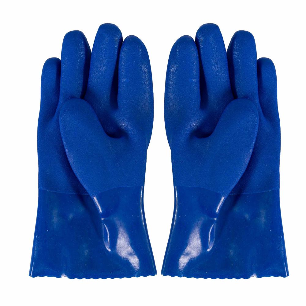 Luva Pvc Forrada Aspera 26cm Ansell Edge Superflex 14-662 10/azul Royal ...