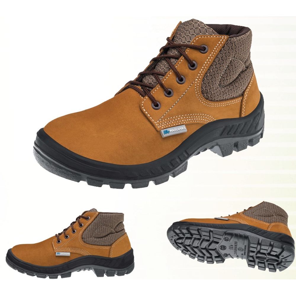 Botina Cad B.comp Bid Nobuck Marluvas Marrom Castor 47// - Net Suprimentos